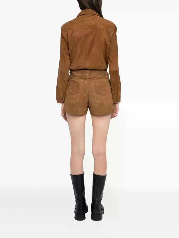 Zadig&Voltaire Buckle-fastening Suede Shorts