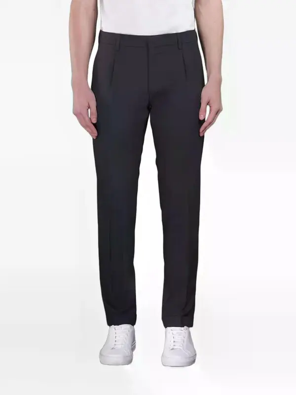 MOORER Pleated Tailored Trousers - Blue