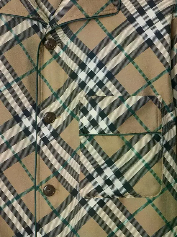 Burberry Check-pattern Silk Shirt