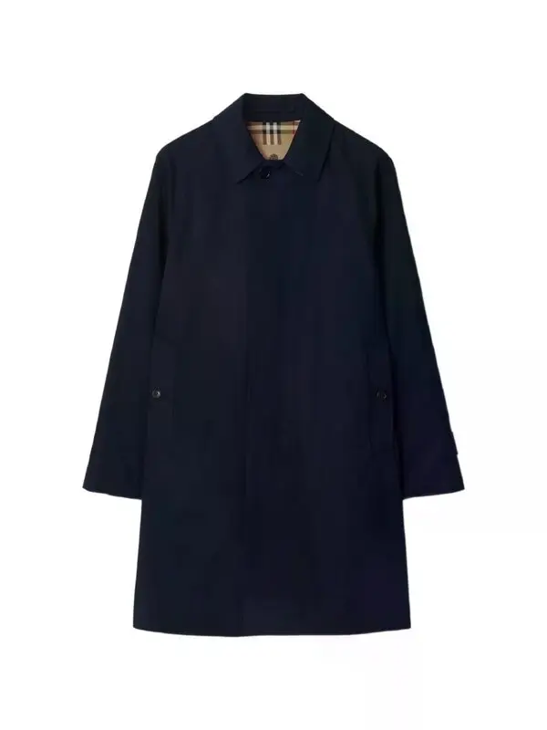 Burberry Camden Raglan-sleeve Coat - Blue