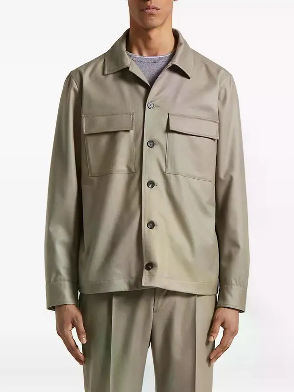Peserico Double-pocket Button-front Jacket - Neutrals