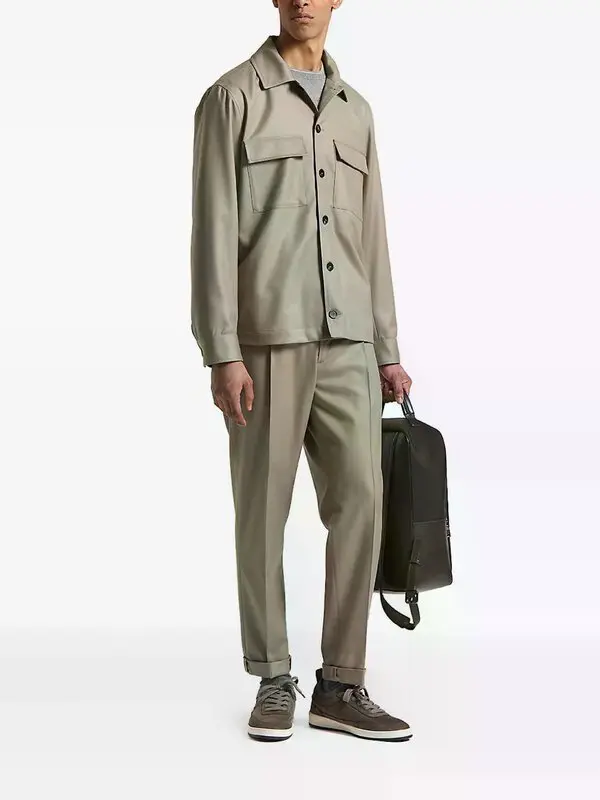 Peserico Double-pocket Button-front Jacket - Neutrals