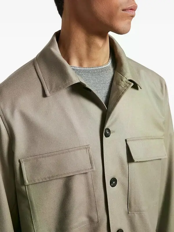 Peserico Double-pocket Button-front Jacket - Neutrals