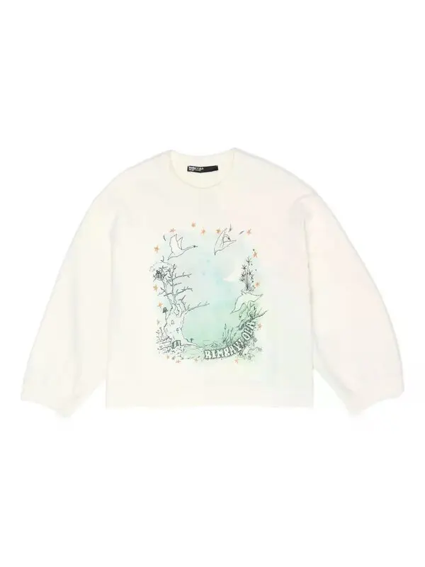 Bimba Y Lola Swan Print Sweatshirt - White