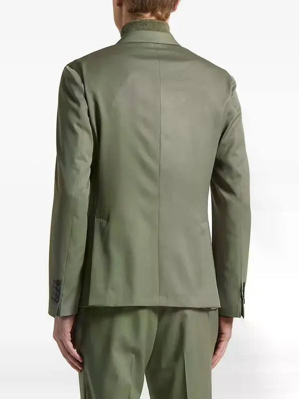 Peserico Double-breasted Patch-pocket Jacket - Green