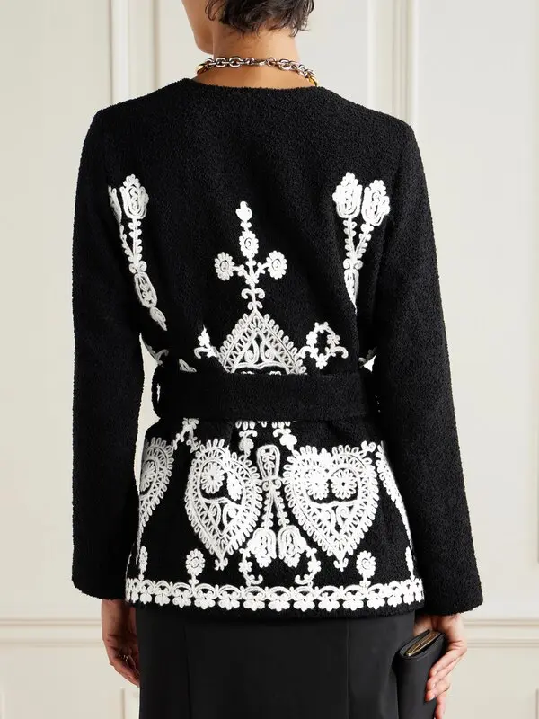 Loretta Caponi Elbaite Wool-blend Bouclé Jacket