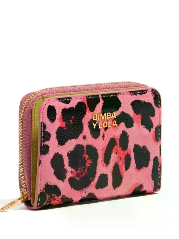Bimba Y Lola Leopard-print Zipped Purse - Pink