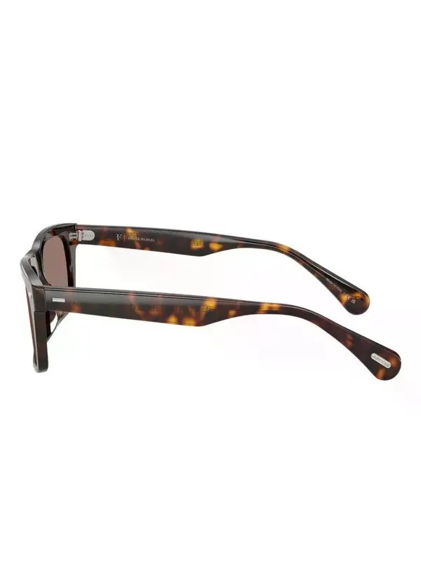 Oliver Spencer Tortoiseshell Rectangle-frame Sunglasses