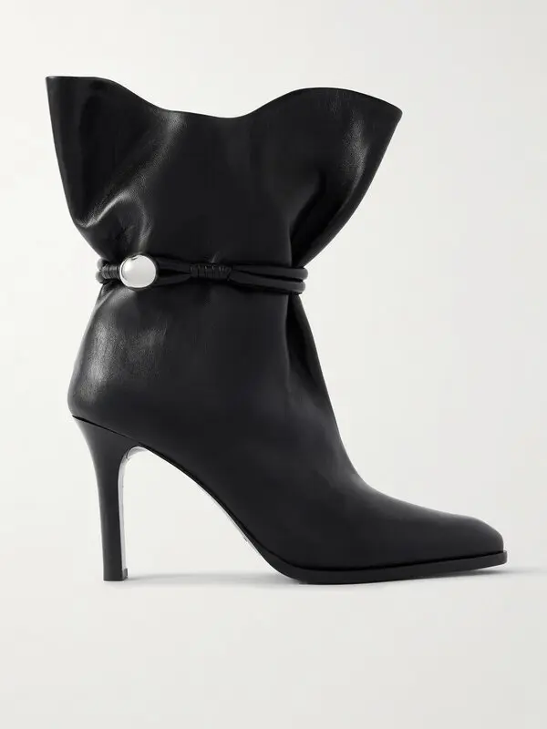 Isabel Marant Loya Embellished Leather Ankle Boots