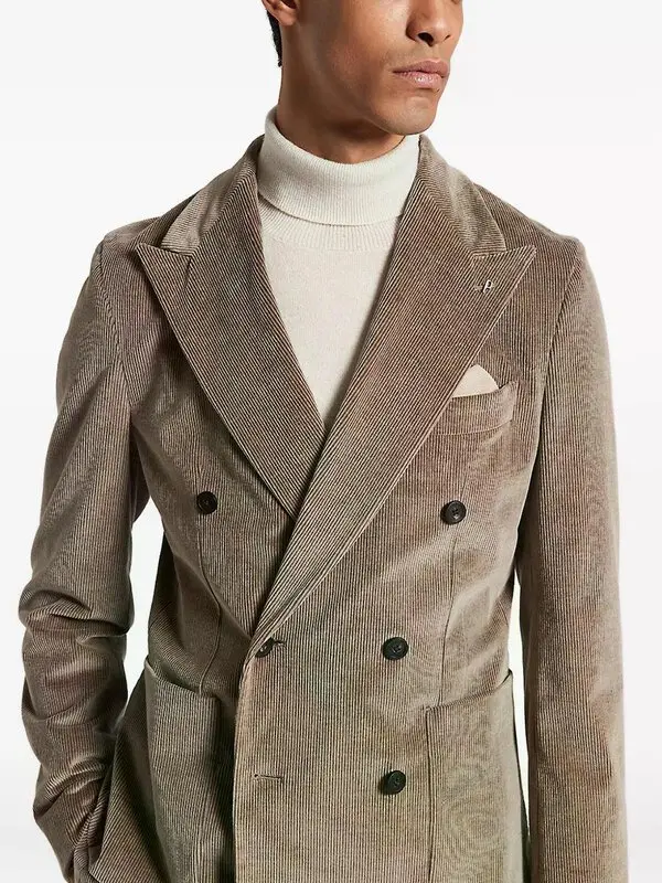 Peserico Double-breasted Corduroy Jacket