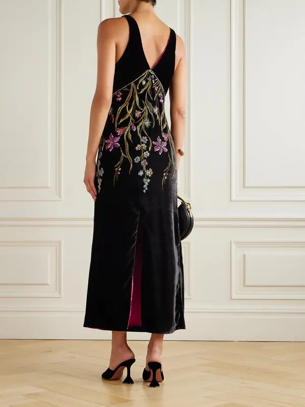knee length dresses for ladies Loretta Sweetheart Neckline Vintage-Inspired Midi Dress  Floral Print   Giftology London
