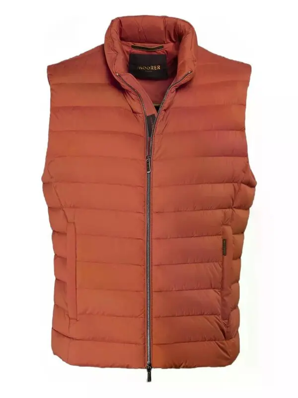 MOORER Calaf Quilted Gilet - Orange