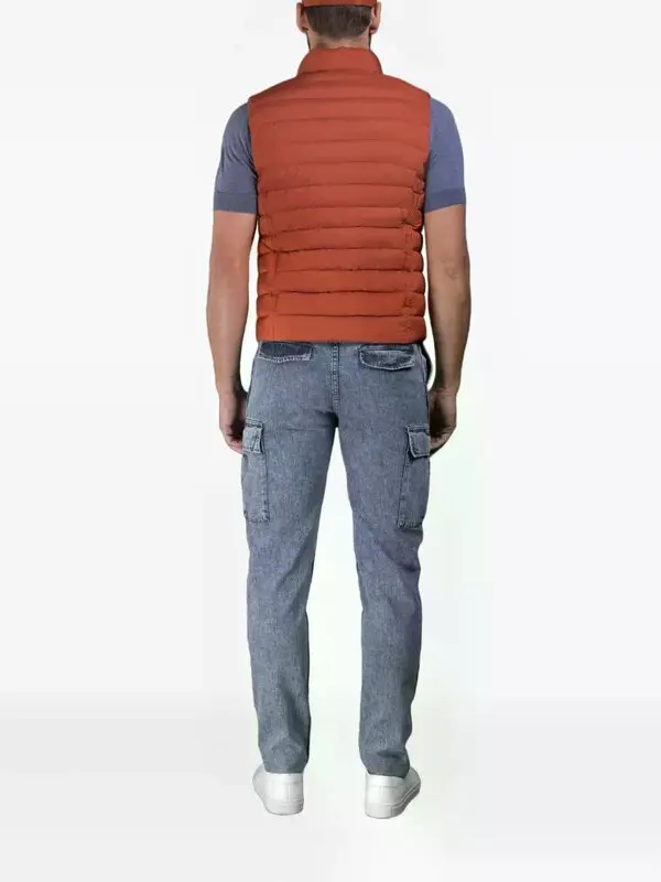 MOORER Calaf Quilted Gilet - Orange