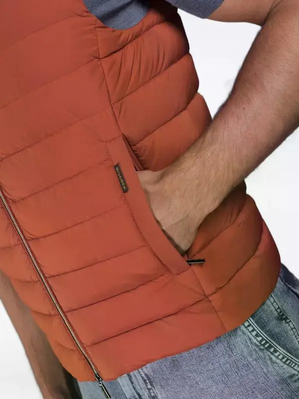 MOORER Calaf Quilted Gilet - Orange