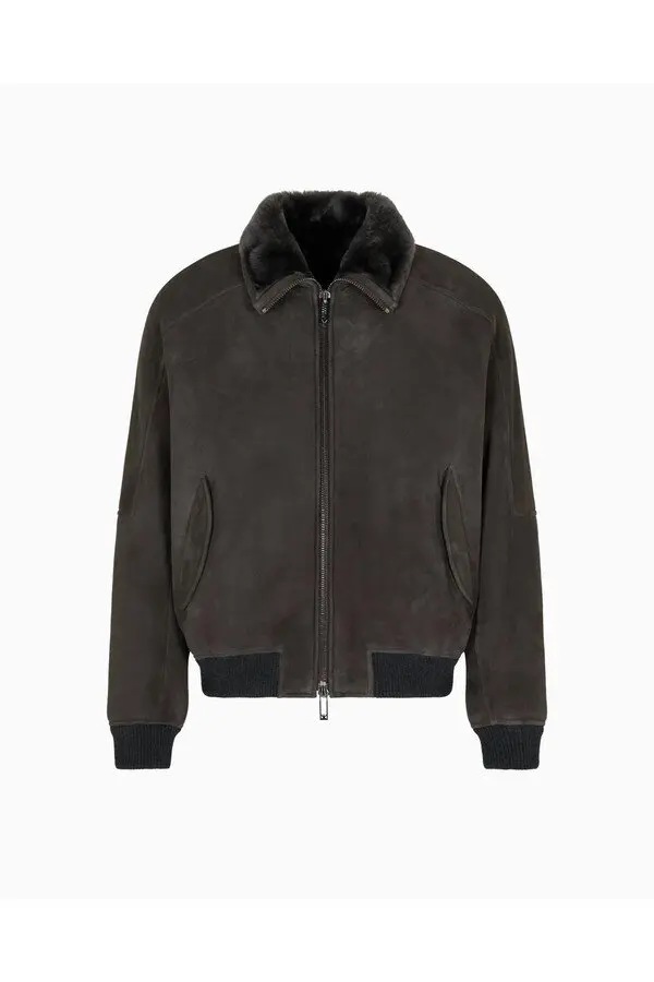 Emporio Armani Lamb Suede Shearling Blouson