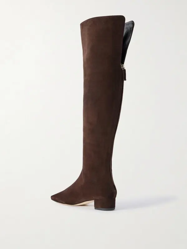Manolo Blahnik Gore 30 Suede Over-the-knee Boots