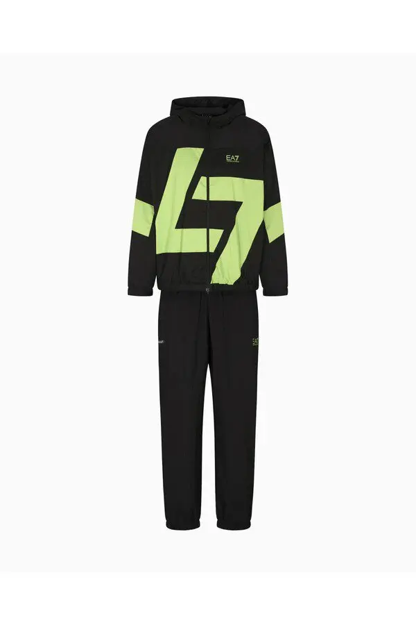 Emporio Armani Dynamic Athlete Tracksuit In Ventus7 Technical Fabric - Black