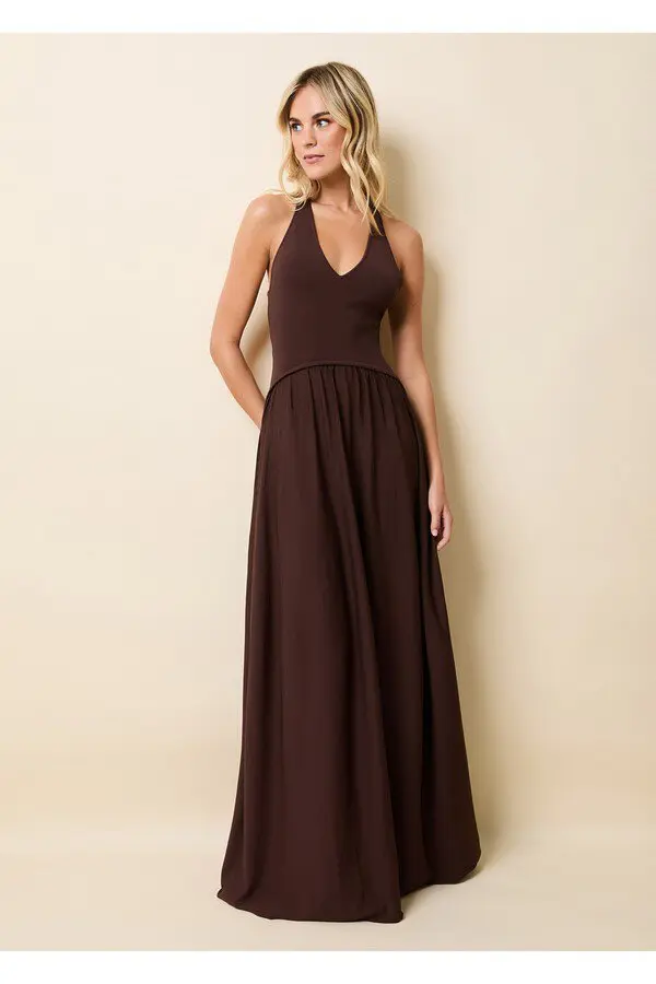 Solid & Striped Maggie Maxi Dress - Brown
