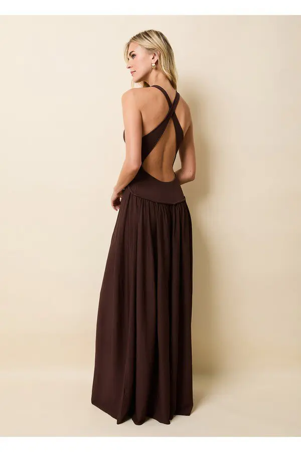 Solid & Striped Maggie Maxi Dress - Brown