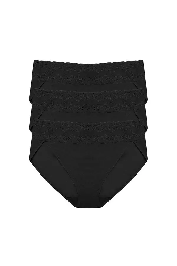 Natori Bliss Perfection French Bikini 3-pack - Black