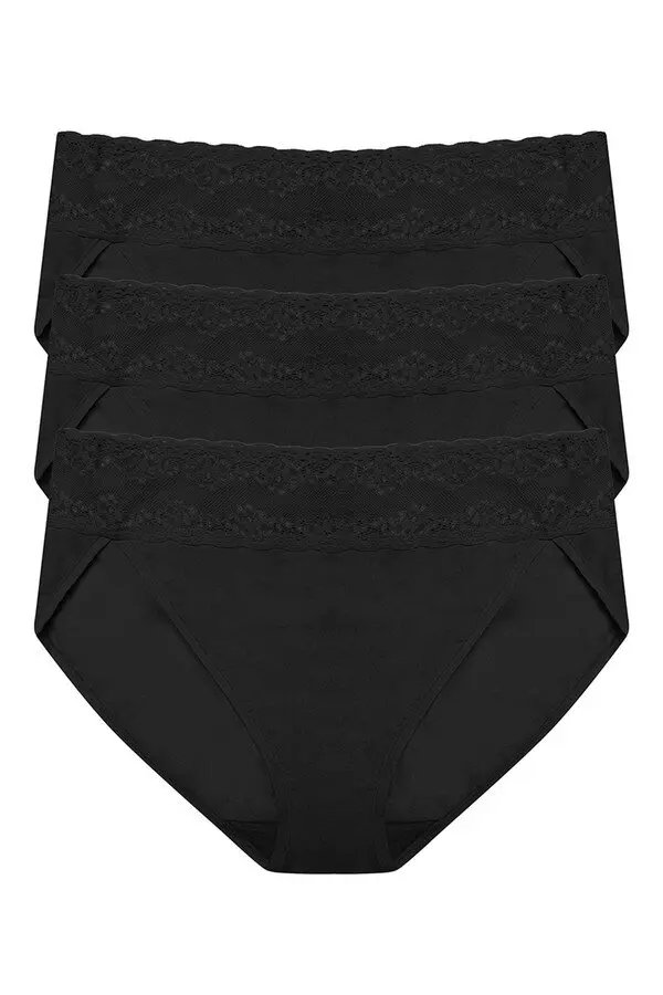 Natori Bliss Perfection French Bikini 3-pack - Black