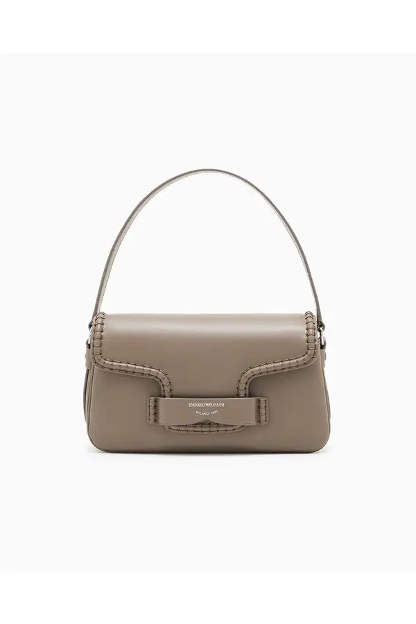 Emporio Armani Shoulder Bag With Buckle - Beige