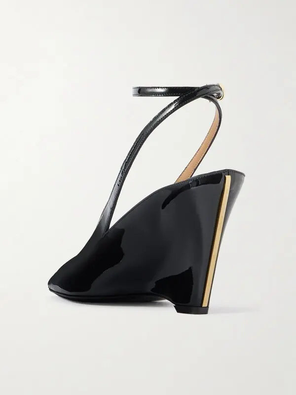 FERRAGAMO Arcadia Patent-leather Pumps - Black
