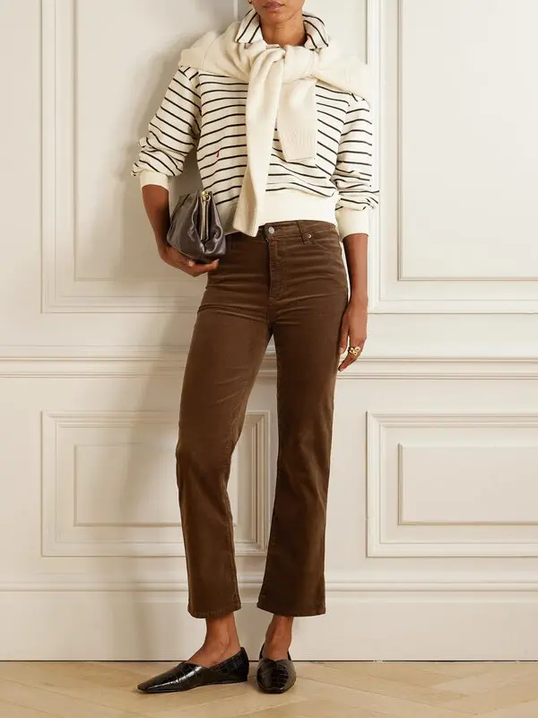 FRAME Cotton-blend Corduroy Flare Pants - Brown