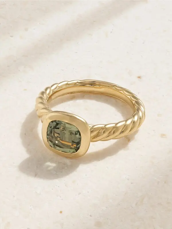 David Yurman Dy Mercer Prasiolite Ring - Gold