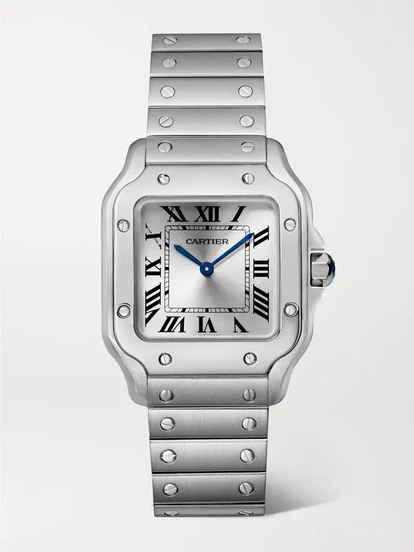 CARTIER Santos De 34.5mm Stainless Steel Watch - Gray