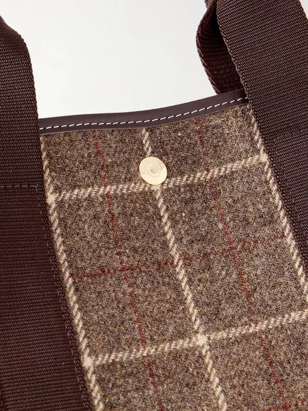 Rue De Verneuil Large Checked Tweed Tote