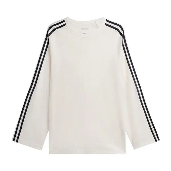 Y3 3-stripes Long-sleeve Tee - White