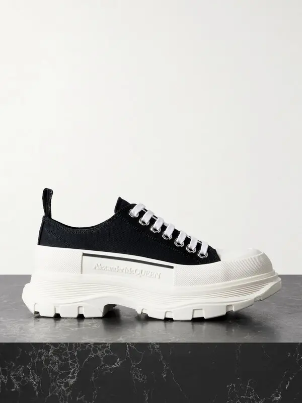 Alexander McQueen Tread Slick Exaggerated-sole Sneakers - Black