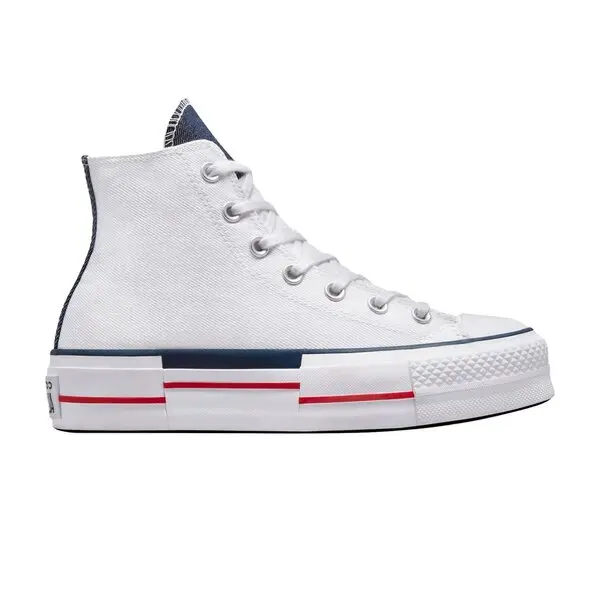 CONVERSE Chuck Taylor All Star Lift Platform High Retro Denim - White