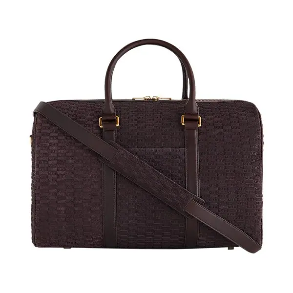Kith Monogram Suede Traveler K40 Bag - Brown