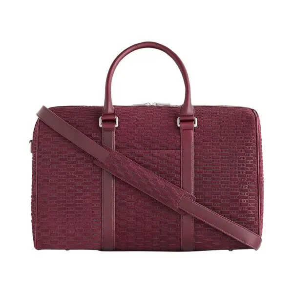 Kith Monogram Suede Traveler K40 Bag - Red