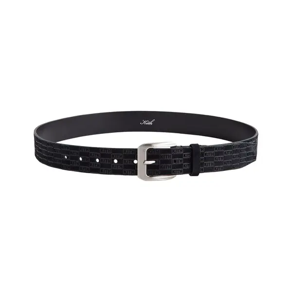 Kith Monogram Suede Belt - Black