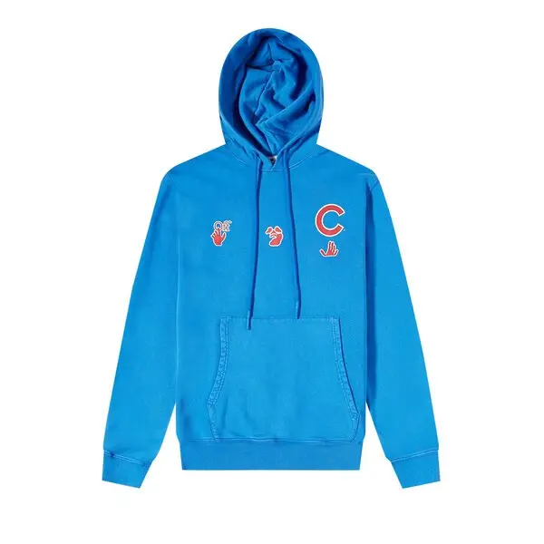 Off-White X Mlb Chicago Cubs Hoodie - Blue