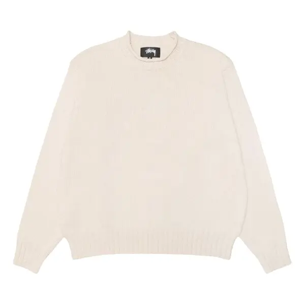 StÜssy Surfman Mock Neck Sweater - Cream