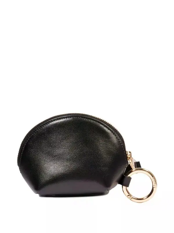 LANCEL Origami Half-moon Keyring Coin Purse
