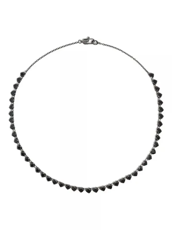 Bimba Y Lola Crystal Heart Necklace - Black