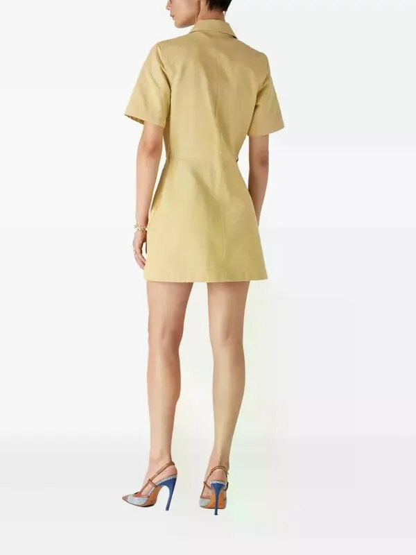 Casablanca Monogram Zip-front Mini Dress