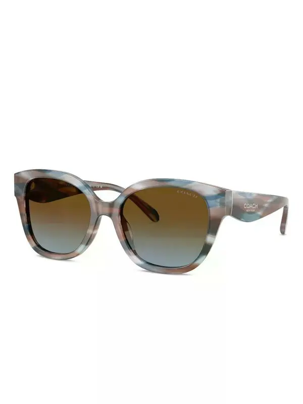 COACH Marble-effect Sunglasses - Blue