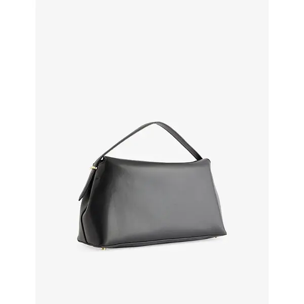 TOTEME T-lock Leather Top Handle Bag - Black