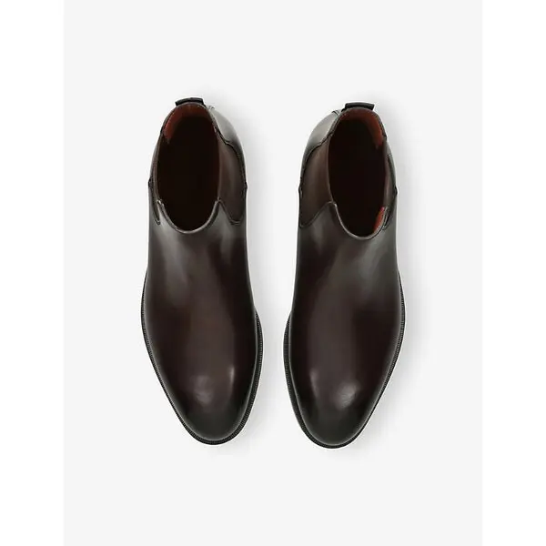 Ermenegildo Zegna Leather Chelsea Boots - Dark Brown  display picture 1