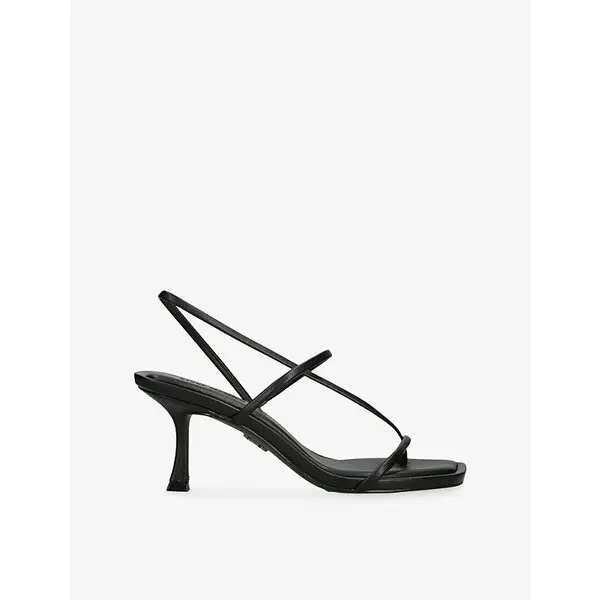 Steve Madden Locke Faux-leather Heeled Sandals - Black