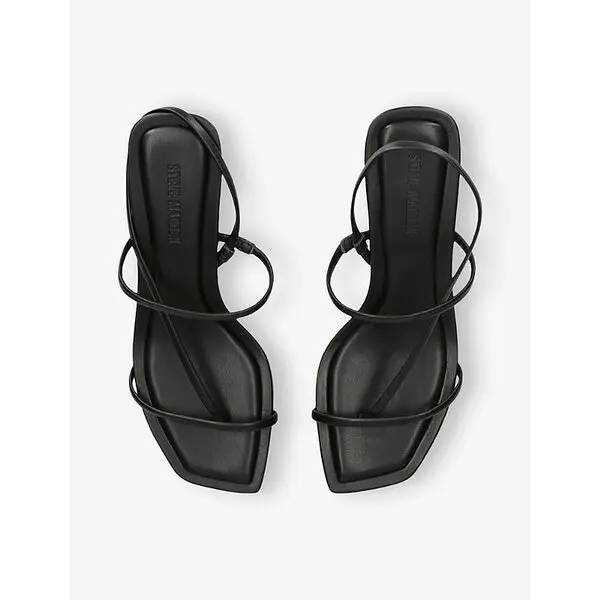 Steve Madden Locke Faux-leather Heeled Sandals - Black