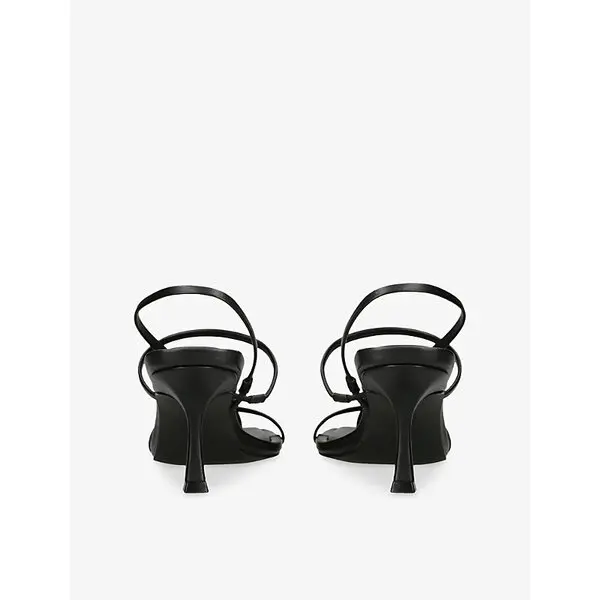 Steve Madden Locke Faux-leather Heeled Sandals - Black