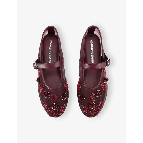 Kurt Geiger Nacy Embellished Mesh Pumps