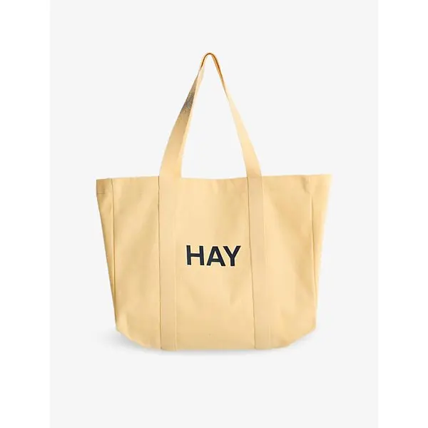 HAY Branded Cotton Tote Bag - Soft Yellow